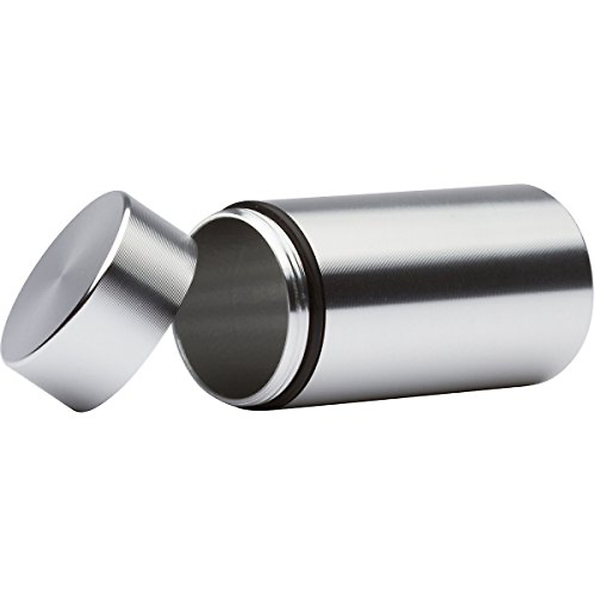 HIDE Stash Jar - Airtight Smell Proof Durable Multi-Use Portable Metal Herb Jar Container. Waterproof Aluminum Screw-top Lid Lock (Pack of 2, Silver)