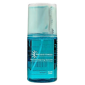 Record Cleaning Solution with Anti-static Vinyl Cloth - Premium LP Cleaner Fluid 6.7oz by Record Happy. Essential 200ml Spray Bottle to keep your Prized Album Collection like New!