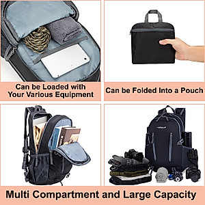 TOMULE 25L Small Hiking Backpack Travel Daypack, Water Resistant Packable Camping Bike Backpack for Women Men