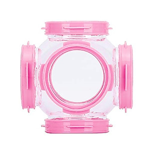 Boquite Valentine's Day Carnival 2Pcs Pipeline Training Line Accessories DIY Hamster Sports Tunnel, Hamster Toy Tubes, for Hamsters Pets(Pink)