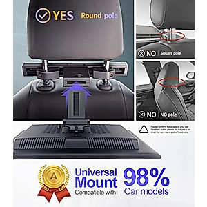 Seventour 12.4" Android 4K Car TV Headrest Monitor Tablet for Back seat, Support Phone Wireless Connection Mirror Link Touch Screen,with WiFi/Bluetooth/HDMI/USB/AV in/SD/Airplay Video Player(2*pcs)