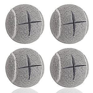 Mloowa Precut Tennis Balls for Walkers 4 Pcs Balls with Precut Opening for Easy Installation,Walker Accessories for Seniors Fit Most Walkers,for Furniture Legs and Floor Protection