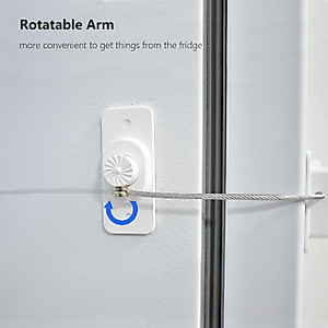 ArbaroClara Fridge Door Lock Child Safety, Heavy Duty Kidsproof Coded Locker Combination Without Keys, Baby Proof Refrigerator Latch for Freezer Cabinet, 2Pack White