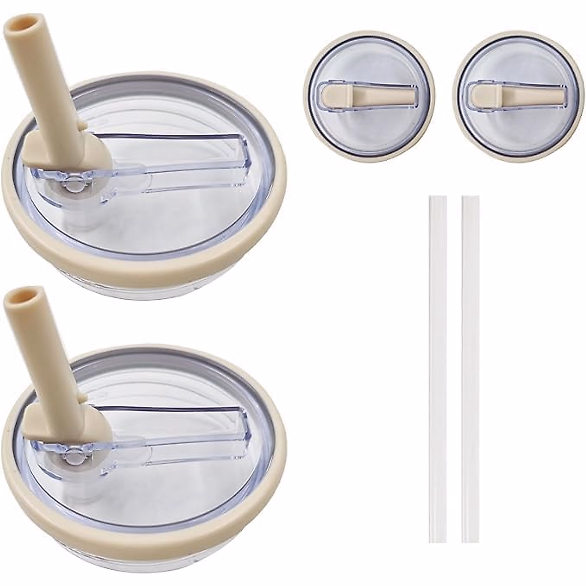 2 Pack 40 oz Tumbler Flip Straw Lid Replacement fit for Stanley Quencher, Spill Proof Splash Resistant Tumbler Lids,Dustproof Tumbler Cover, Reusable Tumbler Cover