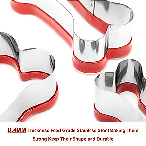3 Pieces Dog Bone Cookie Cutters Set, Dog Treats Cookie Cutter, Dog Bone Shapes Cutters, Homemade Dog Biscuit Treats Cutters, Coated with Soft PVC for Protection, 2.4" 3.2'' 3.9''