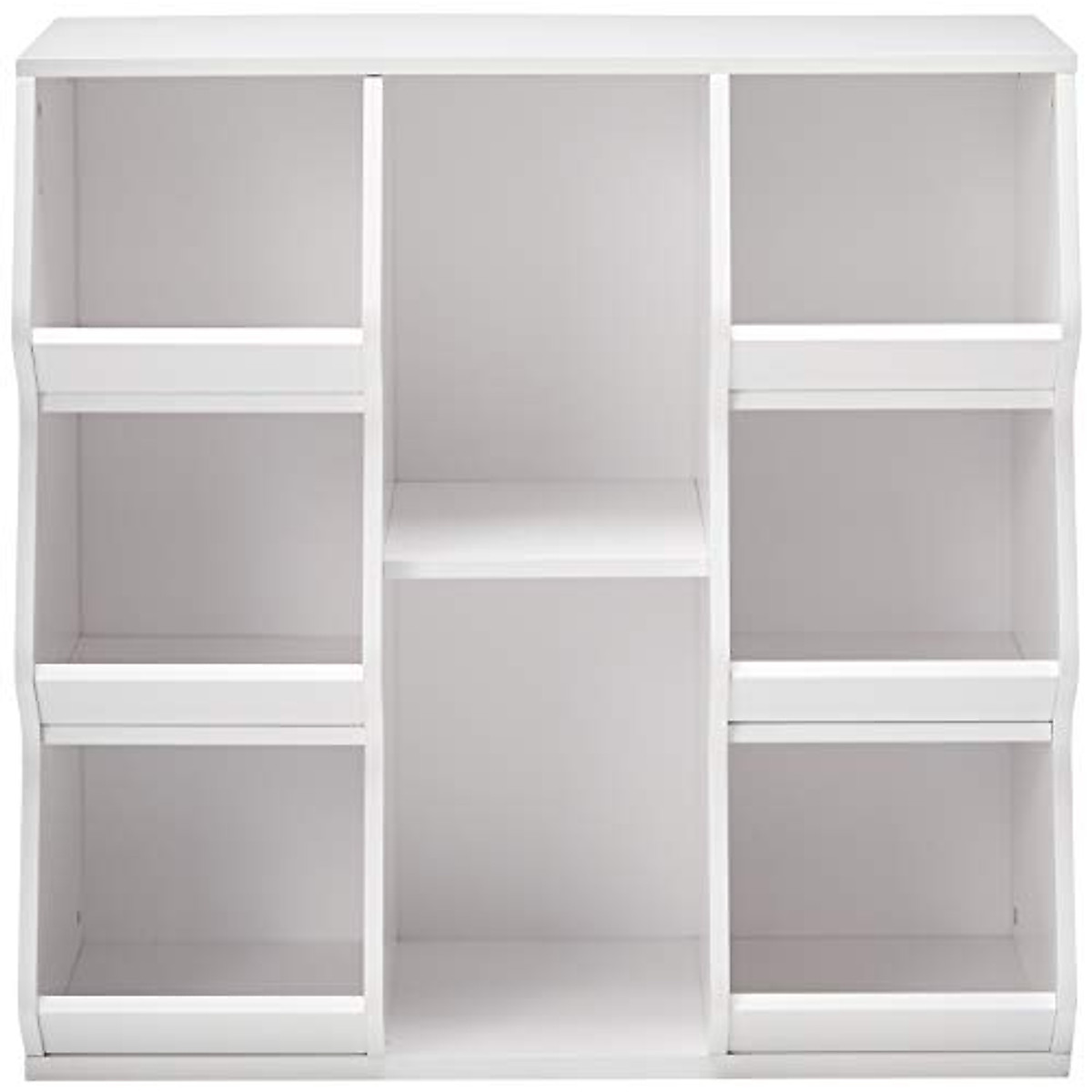 Kings Brand Furniture White Finish Wood Cubby Storage Cabinet Unit
