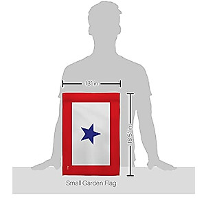 Blue Star Service Garden Flag - Set with Stand Armed Forces Military All Branches Support Honor United State American Veteran Official - House Banner Small Yard Gift Double-Sided 13 X 18.5