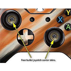 WraptorSkinz Decal Style Vinyl Skin Wrap compatible with XBOX One Original Wireless Controller Paint Blend Orange