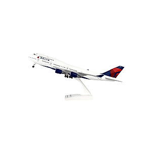 Daron Skymarks Delta 747-400 Airplane Model Building Kit with Gear, 1/200-Scale , White