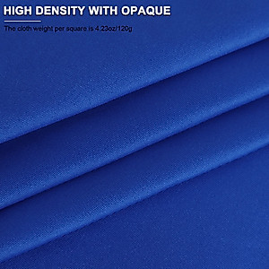 10 X 8 FT Royal Blue Screen Backdrop for Photography, Chromakey Background for Video Self Tape Audition Zoom Meeting Photoshoot Gaming YouTube, Polyester Cloth Fabric Curtain Sheet with 4 Clamps