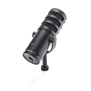 Samson Q9U XLR/USB Dynamic Broadcast Microphone Bundle with Pop Filter and Broadcast/Webcast Boom Arm with XLR Cable
