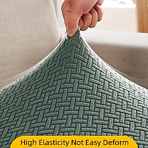 Jonuiony Universal Sofa Slipcover, 2024 New Wear-Resistant Sofa Cover, L Shape Sectional Couch Covers, Separate Cushion Couch Chaise Cover, High Stretch Furniture Protector (Dark Grey,Large 1 Seat)