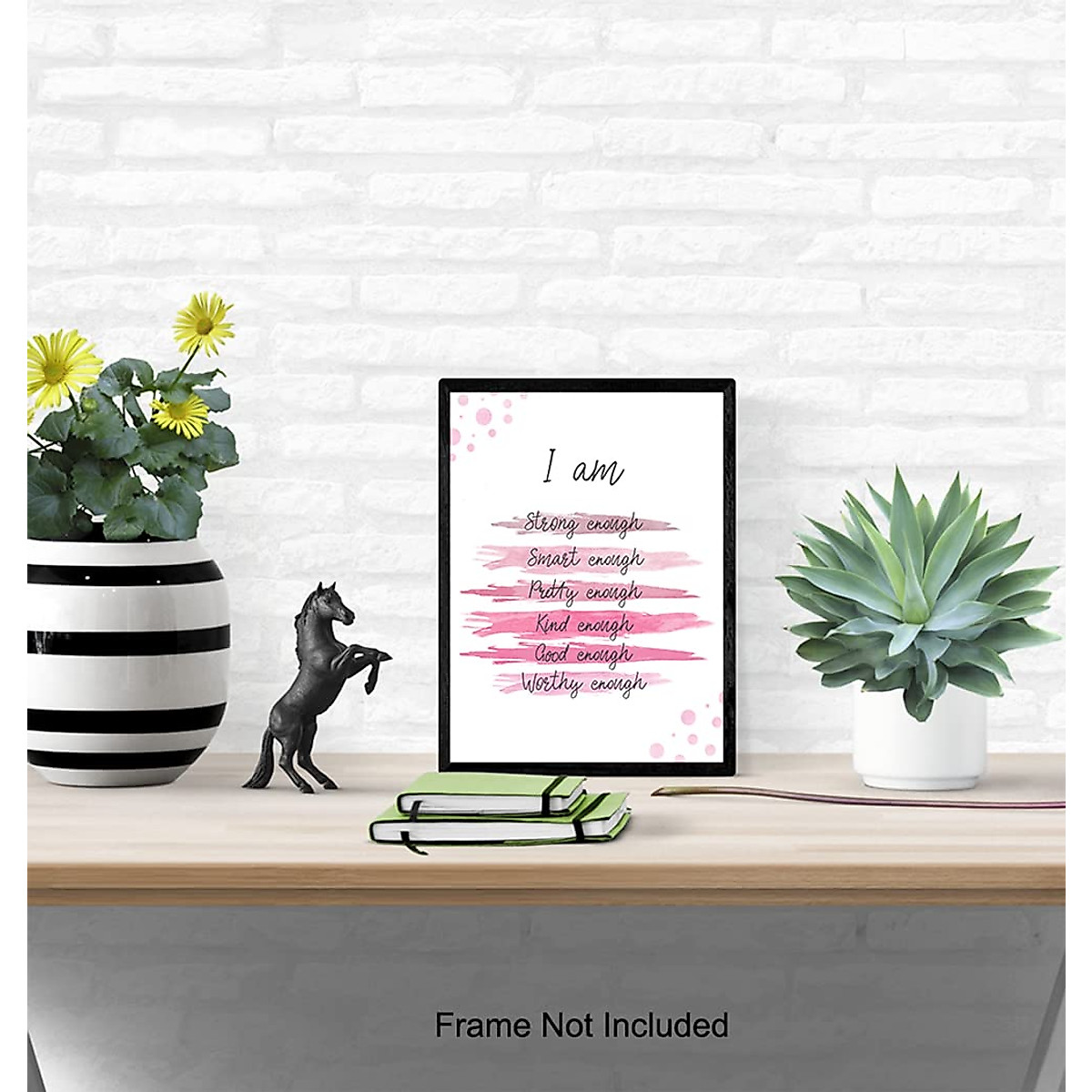Positive Quotes Wall Decor - Positive Affirmations for Women - Motivational Wall Art - Encouraging Wall Decor - Encouragement Gifts for Women - Inspirational Wall Decor Posters - 8x10 UNFRAMED