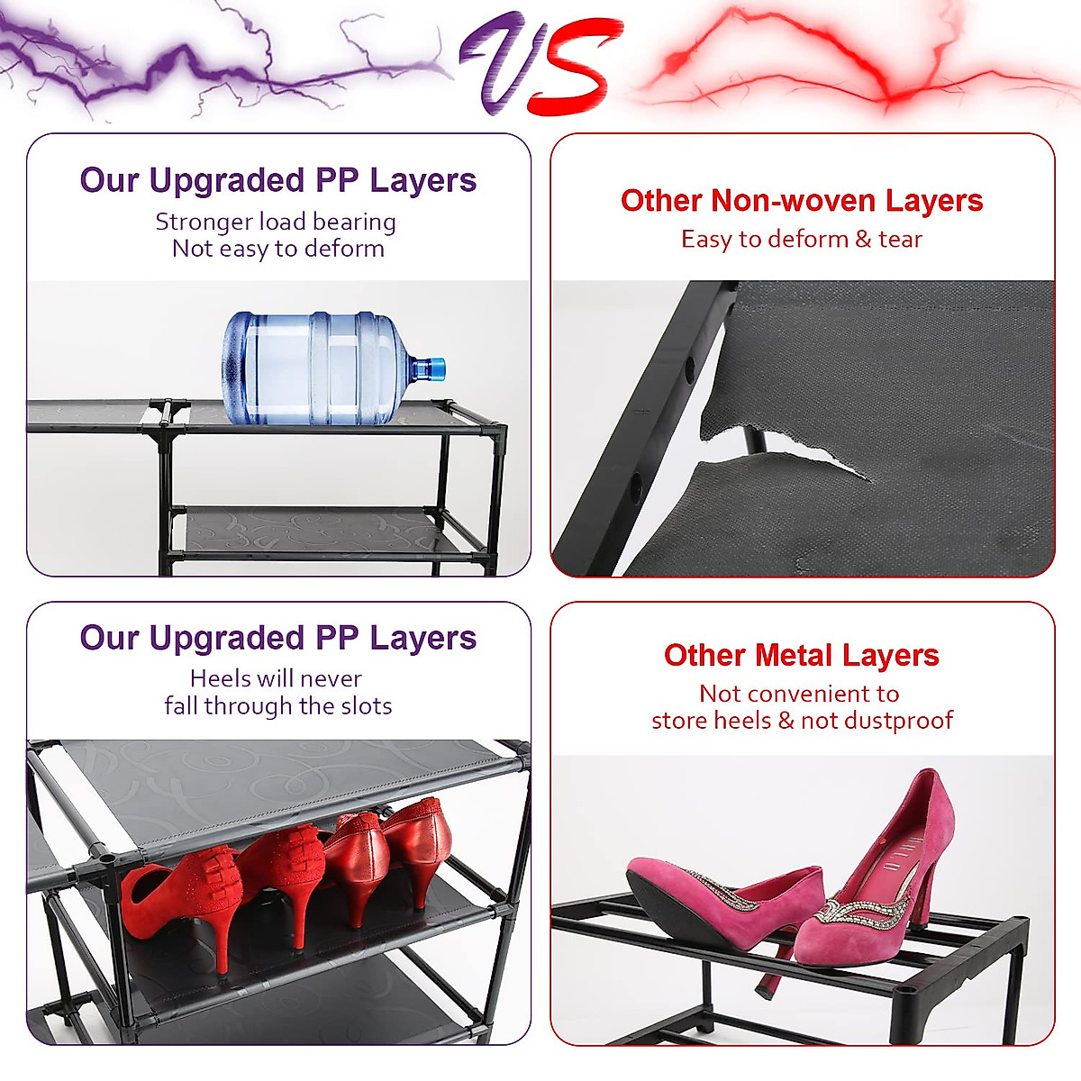 LVNIUS Covered Shoe Rack Shoes and Boot Organizer Cabinet 7-Tier 20 Pairs, Large Shoe Shelf Shoe Closet,Sturdy Closed Shoe Stand Holders for Garage Bedroom,Zapateras Organizer for Shoes