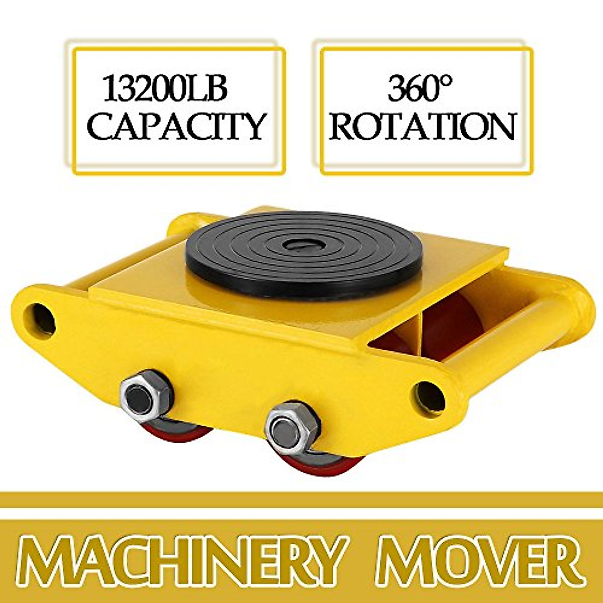 Machinery Mover Industrial Dolly Skate Cast Steel Roller 360° Rotation 6T 8T 12T (6T)
