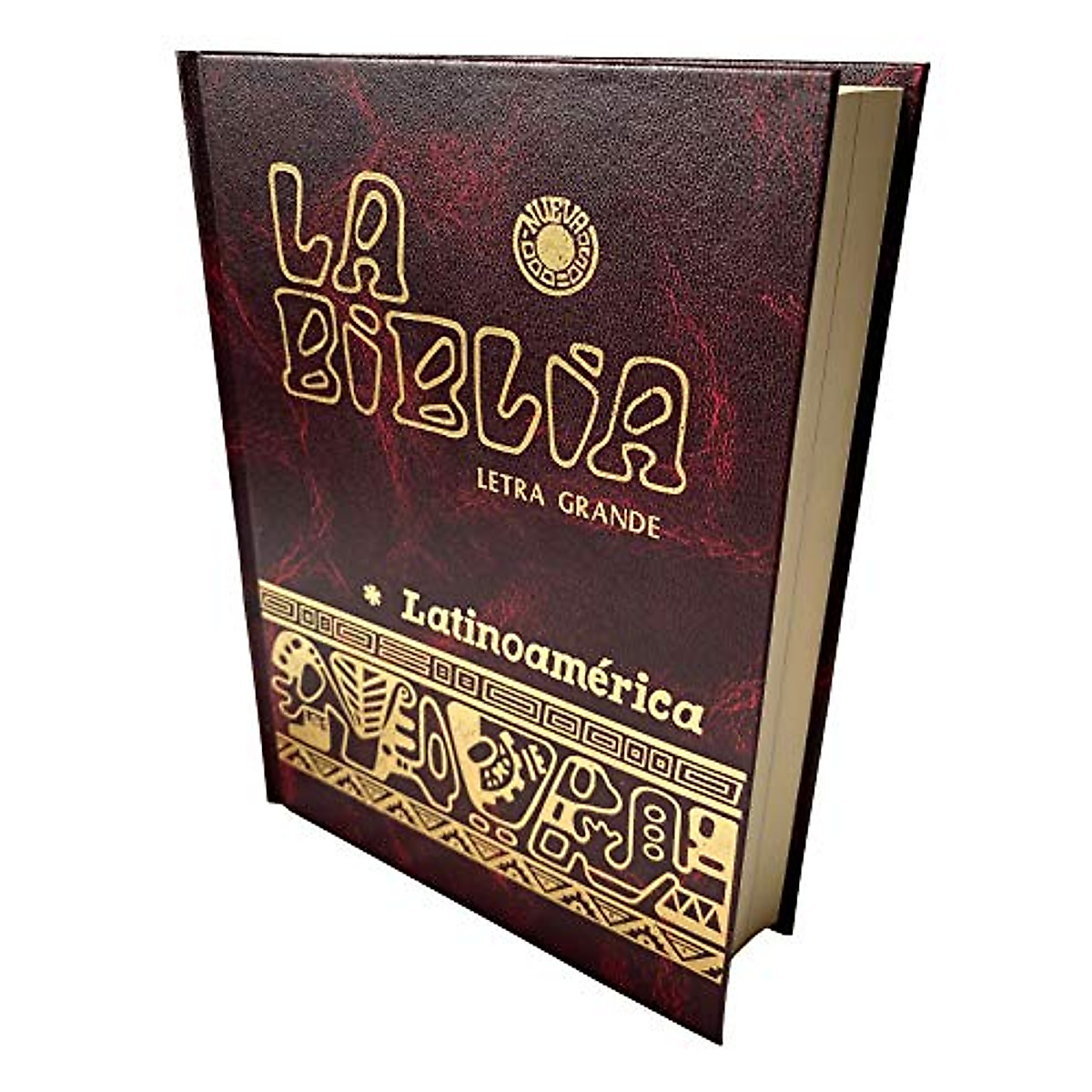 La Biblia Catolica Latinoamericana Letra Grande Edicion Cartone en Español con Señalador Biblico - The Latin American Catholic Bible Spanish Edition with Bookmarks (Red)