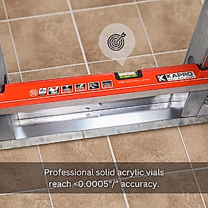 Kapro - 773 Magnetic Box Level - For Drywall Studs - Stud Slots, Plumb Site View, Shock-Resistant Ends, Acrylic Vials - VPA Certified - 36 Inch