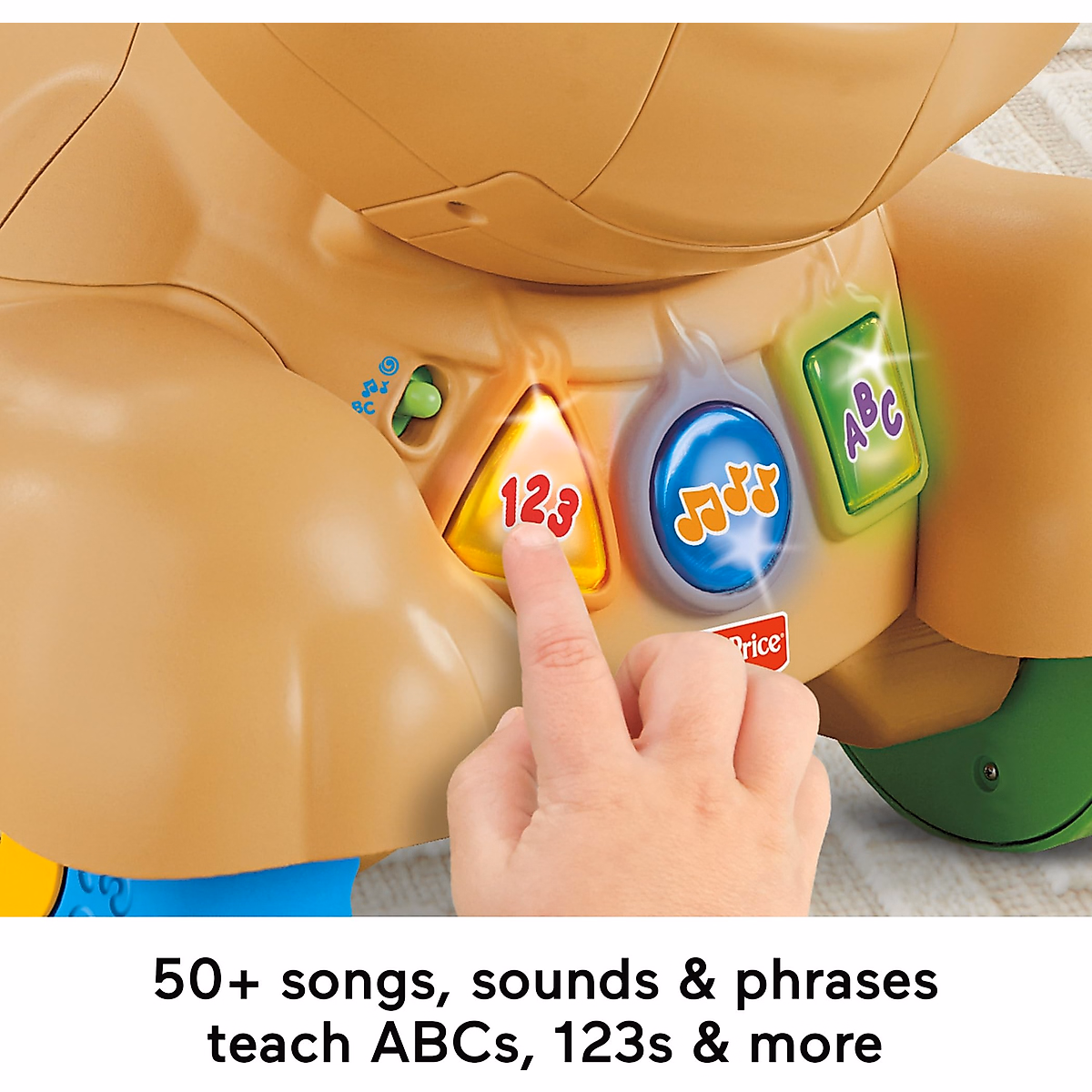 Fisher-Price Baby & Toddler Toy Laugh & Learn Stride-to-Ride Puppy Walker & Ride-On with Music Lights & Blocks for Infants Ages 9+ Months