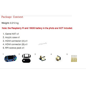 Game HAT Raspberry Pi Handheld Game Console Kit Portable Video Classic Gaming Console with 3.5" 480×320 IPS Screen Display Monitor for Raspberry Pi A+/B+/2B/3B/3B+/4B/Zero/Zero W @XYGStudy