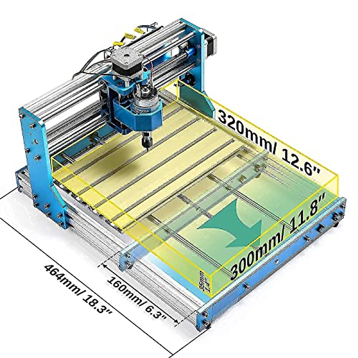 SainSmart Genmitsu CNC Router Machine 3018-PROVer Kit + 3018 Y-Axis Extension Kit for Most 3018 CNC