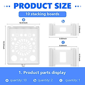 BoxLegend Tshirt Organizer 10 Pieces Closet Organizer Ease of Stacking Stackable Closet Organizer Sturdiness Suitable for Pants Shorts Pajamas Long-Sleeved Shirts T-Shirts and Towels