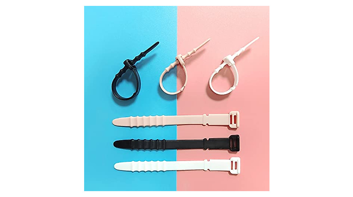 Reusable Silicone Zip Ties – 20pcs for Home & Office
