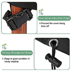 GARDRIT Patio Chaise Lounge Cover Waterproof Heavy Duty Outdoor Lounge Chair Covers, 600D All Weather Protection Patio Furniture Covers, 84L x 32W x 27H inch - 2 Pack