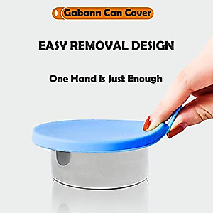 Gabann Pet Food Can Lids, Silicone Can Cover for Pet Food Cans, Food Safe, BPA Free & Dishwasher Safe, 1 Fit 3 Standard Size Cans, Universal Size Can Caps Lids, 6 Pack