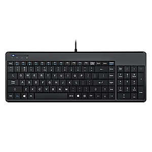 Perixx PERIBOARD-220 Wired USB Keyboard - Compact Size - 398x145x30 mm - US English Layout (11502)