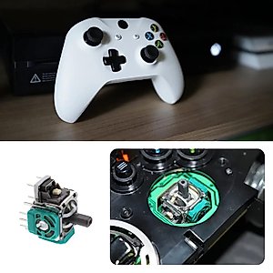 eMagTech Set of 15 Game Console Controller Repair Kit Compatible with Xbox One Controller 3D Analog Joystick Module & Thumbstick & Silicone Cap & Installation Tool