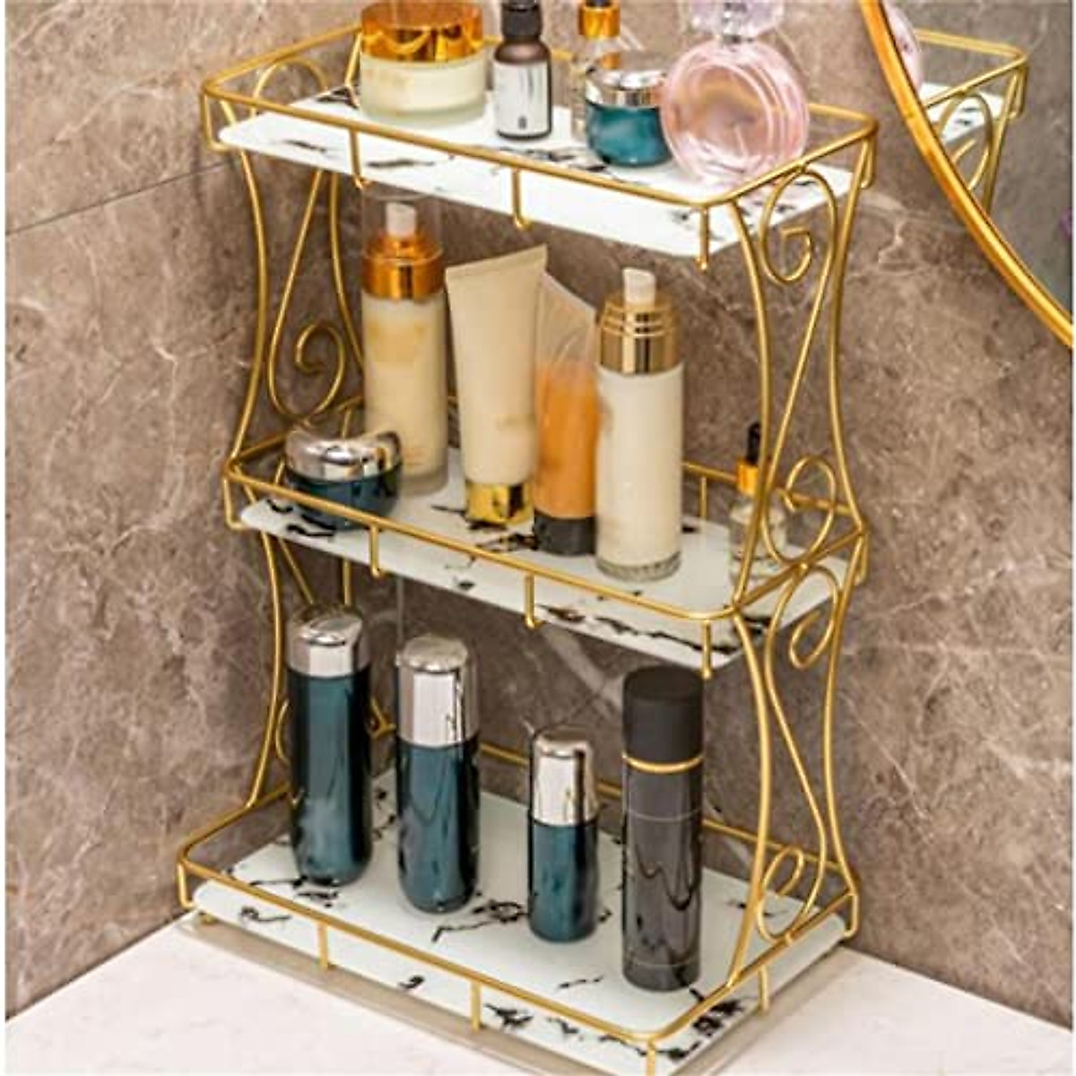 Washing Table Cosmetics Storage Toilet Countertop Multi-Layer Shelf Bathroom Wash Table Shelf