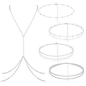 YADOCA 5Pcs Belly Chain Jewelry For Women Layered Waist Chain Gold Boho Rhinestone Pearl Adjustable Body Chain Jewelry for Summer Beach Bikini Rave