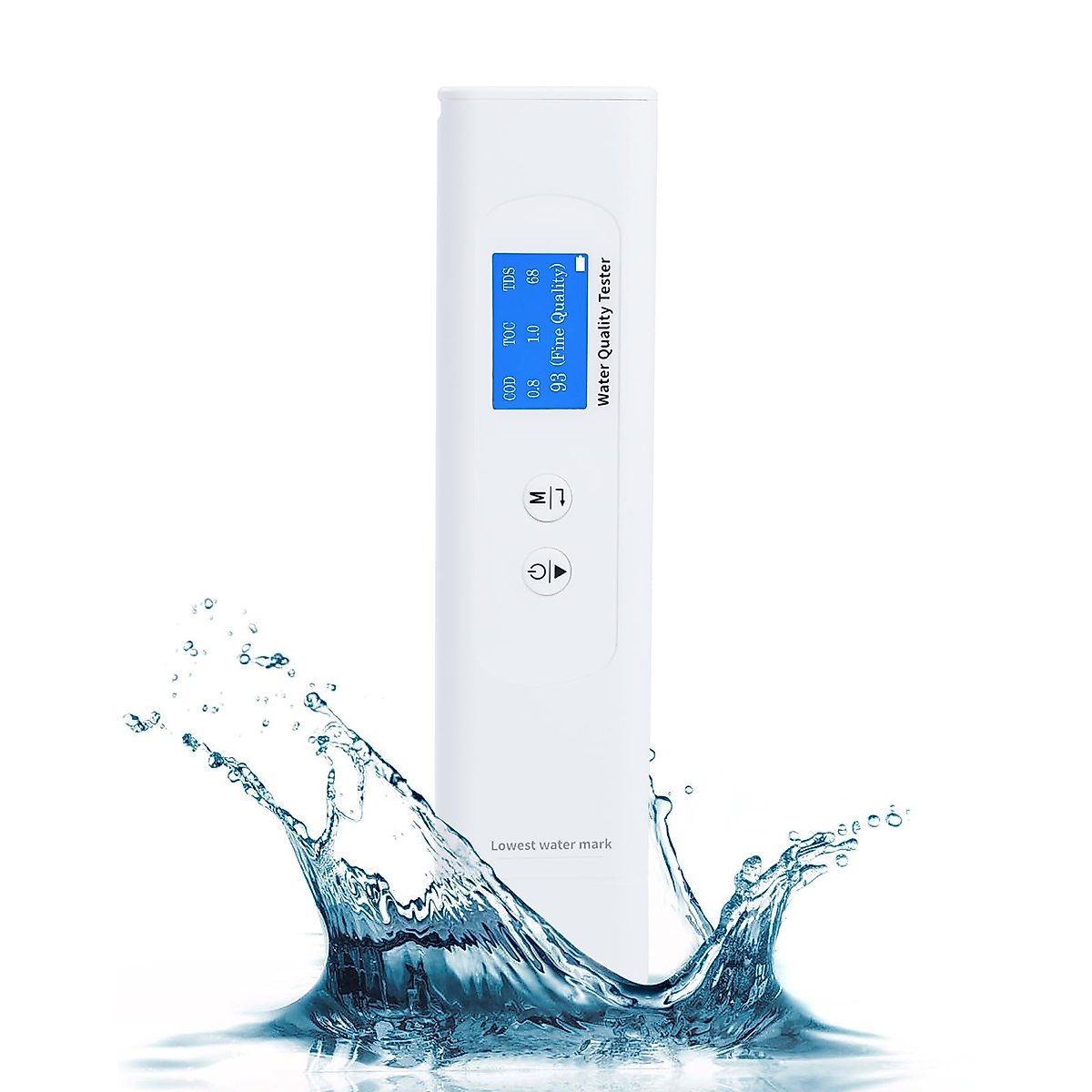 6-in-1 Water Quality Tester - TOC UV275 EC TDS COD Temperature Meter Drinking Water Quality Meter with Intelligent Scoring with ATC for Drinking Water, Well, Tap, Purified, Groundwater, Lab