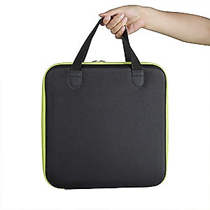 Hermitshell Hard Travel Case for Ryobi P737 / Ryobi P737D 18-Volt Portable Power Inflator (Case for Inflator + 2 Pack Battery + Charger) (Black+Green)