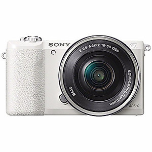 Sony Alpha a5100 Mirrorless Digital Camera with 16-50mm Lens (White) + Battery + Charger + 64GB Bundle 3 - International Version (No Warranty)