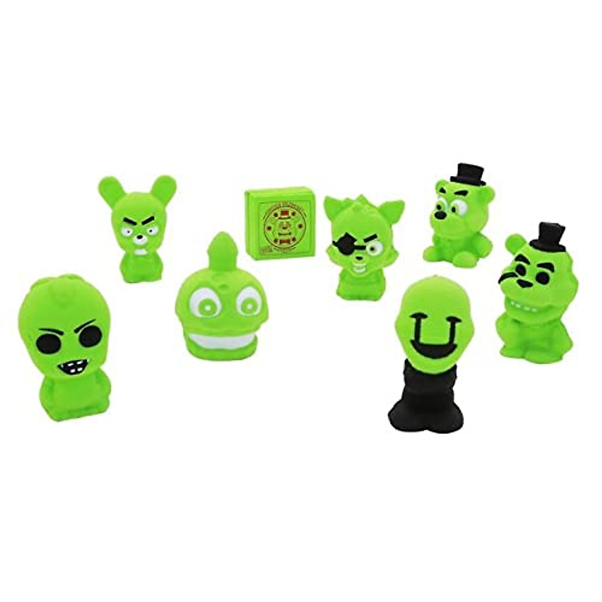 Five Nights at Freddy's 3-Pack Mystery Bag - Assorted Glow-in-the-Dark Squishy Figures - Ages 4+ Officially Licensed