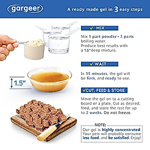 Gargeer 3oz Bearded Dragon Food. Complete Gel Diet for Both Juveniles and Adults. Proudly Made in The USA, Using Premium Ingredients, Fortified Gourmet Formula. Enjoy!