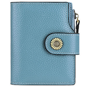 FALAN MULE Small Wallet for Women Genuine Leather Bifold Compact Small Womens Wallet with RFID Blocking