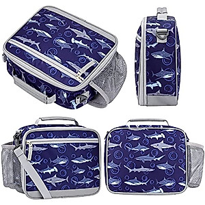 Choco Mocha 17inch Shark Backpack + Lunch Bag