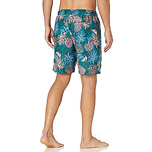 Amazon Essentials Men's 9" Quick-Dry Swim Trunk, Coral Orange, Large