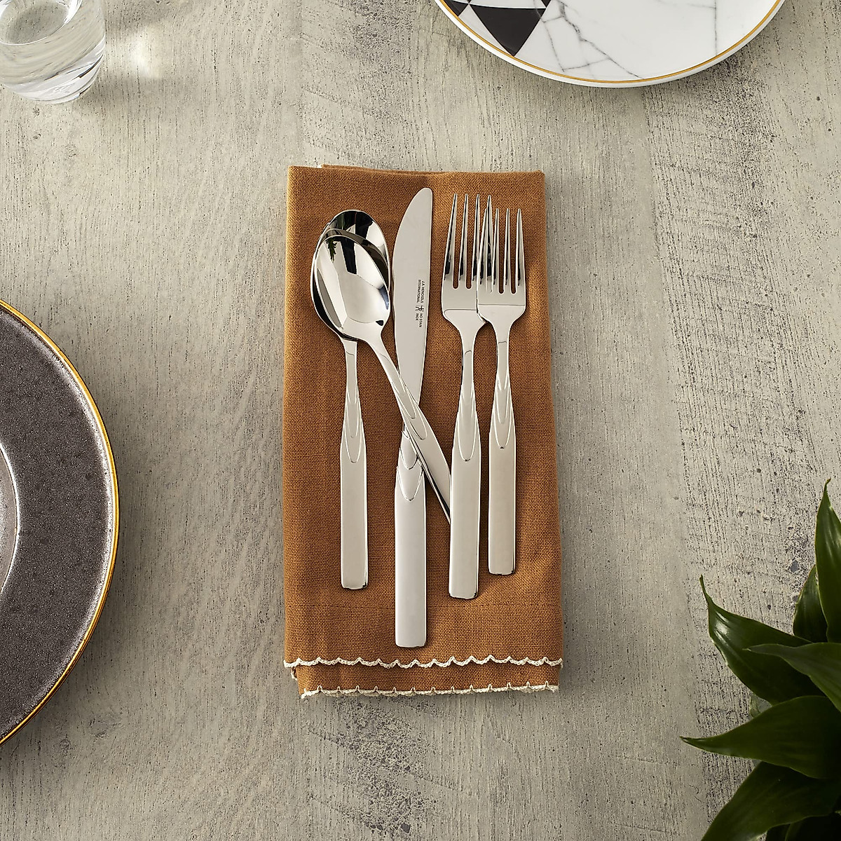 J.A. Henckels Classic Series Rapture 45-Piece Flatware Set, Service for 8