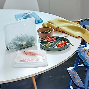 Stasher Premium Silicone Reusable Food Storage Bags, 6-Pack, Tie Dye Multi, Multi-Use Food Storage Bags, Lunch Bag, Travel Containers, BPA Free, Leak-free, Dishwasher-Safe, Eco-friendly