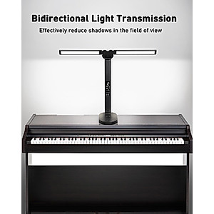 LED Desk Lamps for Home Office, Double Head Table Lamp with Wireless Charger, USB Charging Port, Clock, Alarm, Date, Temperature, Bedside Nightstand Light with Night Light for Bedroom Reading 14W