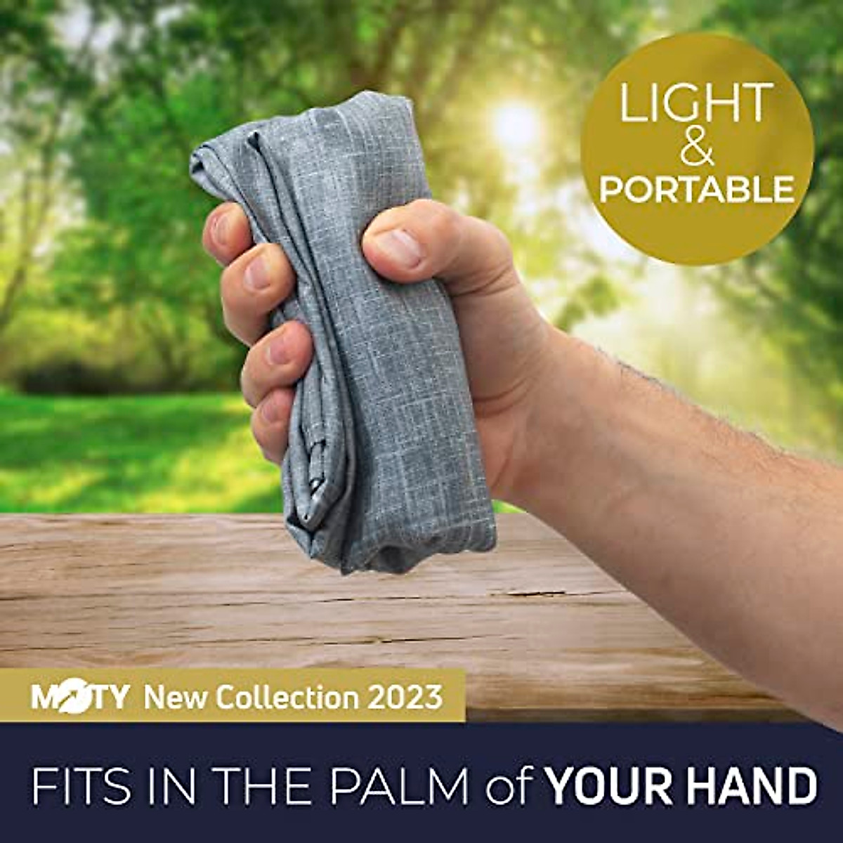 moty Folding Table Cover, Polyester Fitted Waterproof Outdoor Tablecloth Protector with Elastic for Rectangle Picnic Tables, Washable, Wrinkle Resistant, for Patio, Parties, Camping