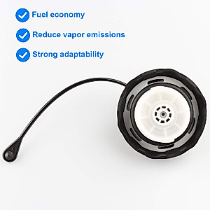 Gas Cap, Fuel Cap Replace 52124512AA, 52030433AB Compatible with Chrysler Dodge Jeep - Pacifica Town and Country, Caravan Durango Grand Caravan Nitro, Commander Grand Cherokee Liberty, More