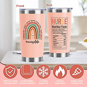 Nurse Gifts for Women,Nurse Appreciation Gifts,Nurses Week Gifts,Nurse Graduation,Nursing School Practitioner LPN/RN Gifts for New Nurses,Nurse Christmas Gifts,20 oz Tumbler Set for Nurses (Pink)