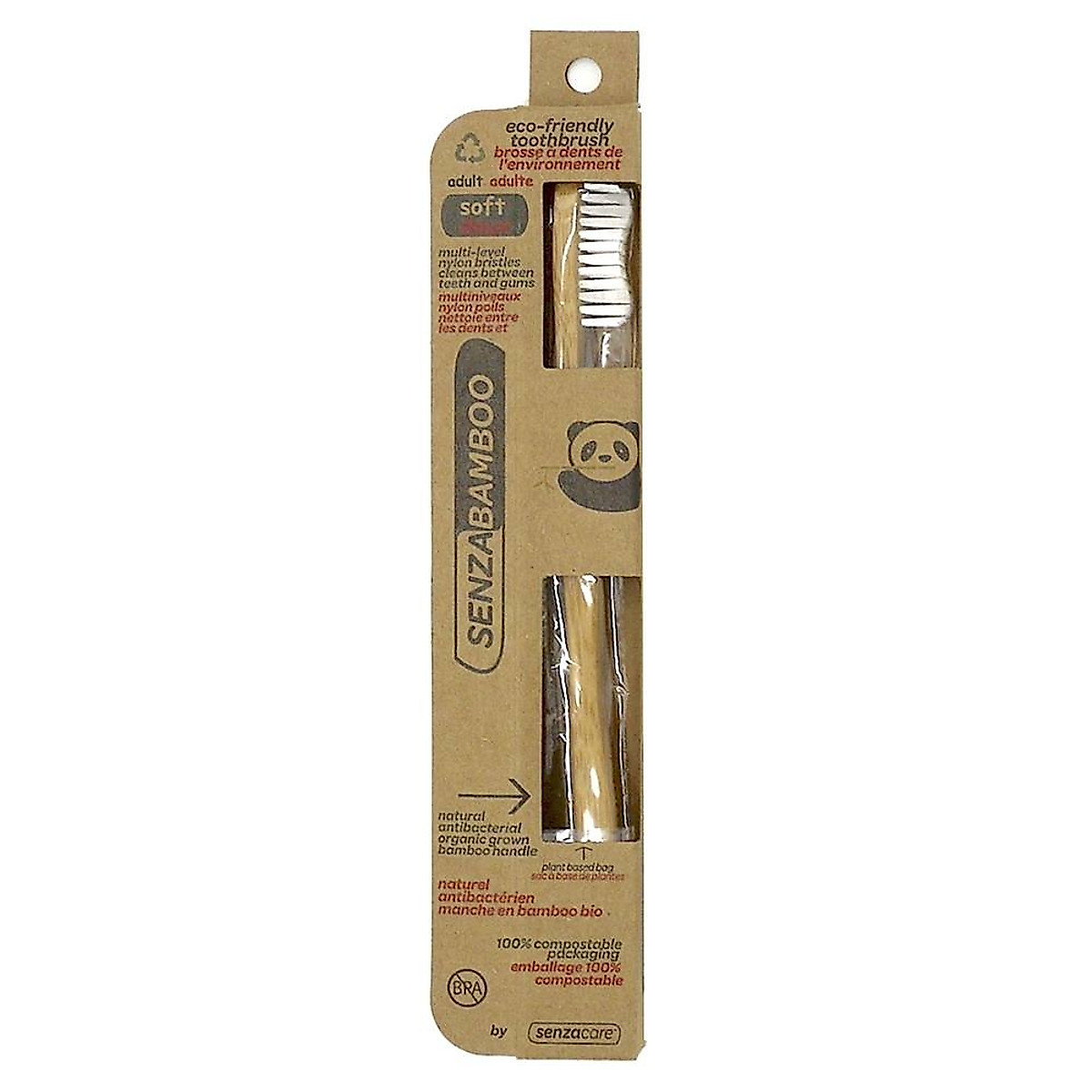 SenzaBamboo eco-Friendly Bamboo Toothbrush (compostable)