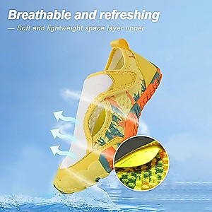 Orgonite Kids Water Shoes Boys Girls Beach Shoes Aqua Socks Slip-On Barefoot Shoes Quick Dry Swim Shoes Lightweight Breathable Sports Outdoor Shoes for Surfing Diving Hiking Boating Fishing Pool