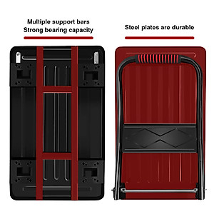 Platform Trucks Push Cart Dolly Heavy Duty with 880 LBS Capacity and Swivel Wheels 29"x19" Flatbed Hand Cart Flat Dolly Cart Easy Moving Storage for Groceries, Office, Garage, Warehouse