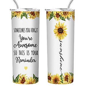 Fatbaby Inspirational Gifts For Women, Best Friend, Coworker,Sister,Daughter, Birthday Graduation Thank You Motivational Gifts Tumbler Cup,Vacuum Insulated Tumbler with Lid Straw 20oz